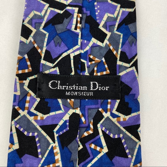 Dior | Accessories | Vintage Christian Dior Abstract Geometric Tie ...